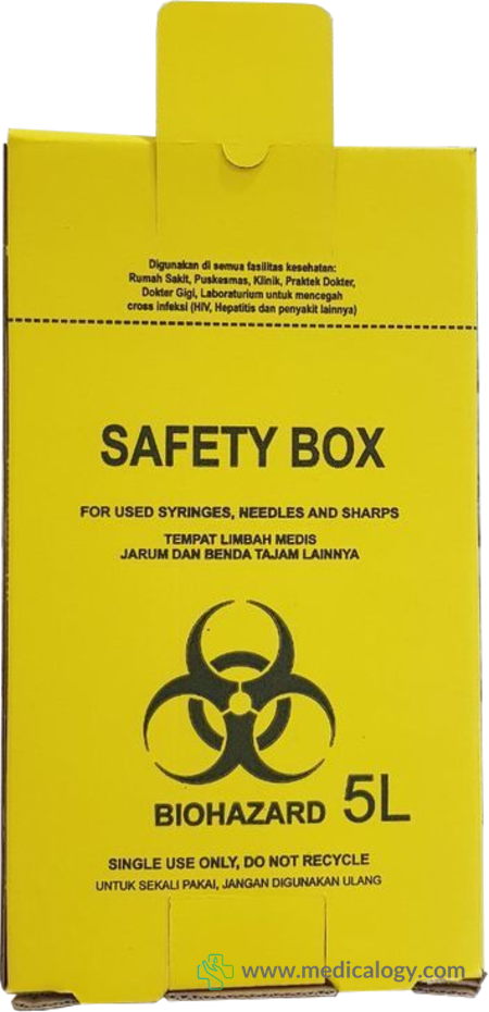 Tempat Sampah Medis Safety Box 5 Liter Biohazard Container 5 L | Lazada Indonesia