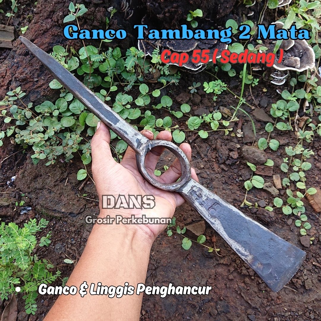 Ganco Tanah Batu 2 Mata / Ganco Berkebun/ Ganco Tambang/ lancur/ lencus ...