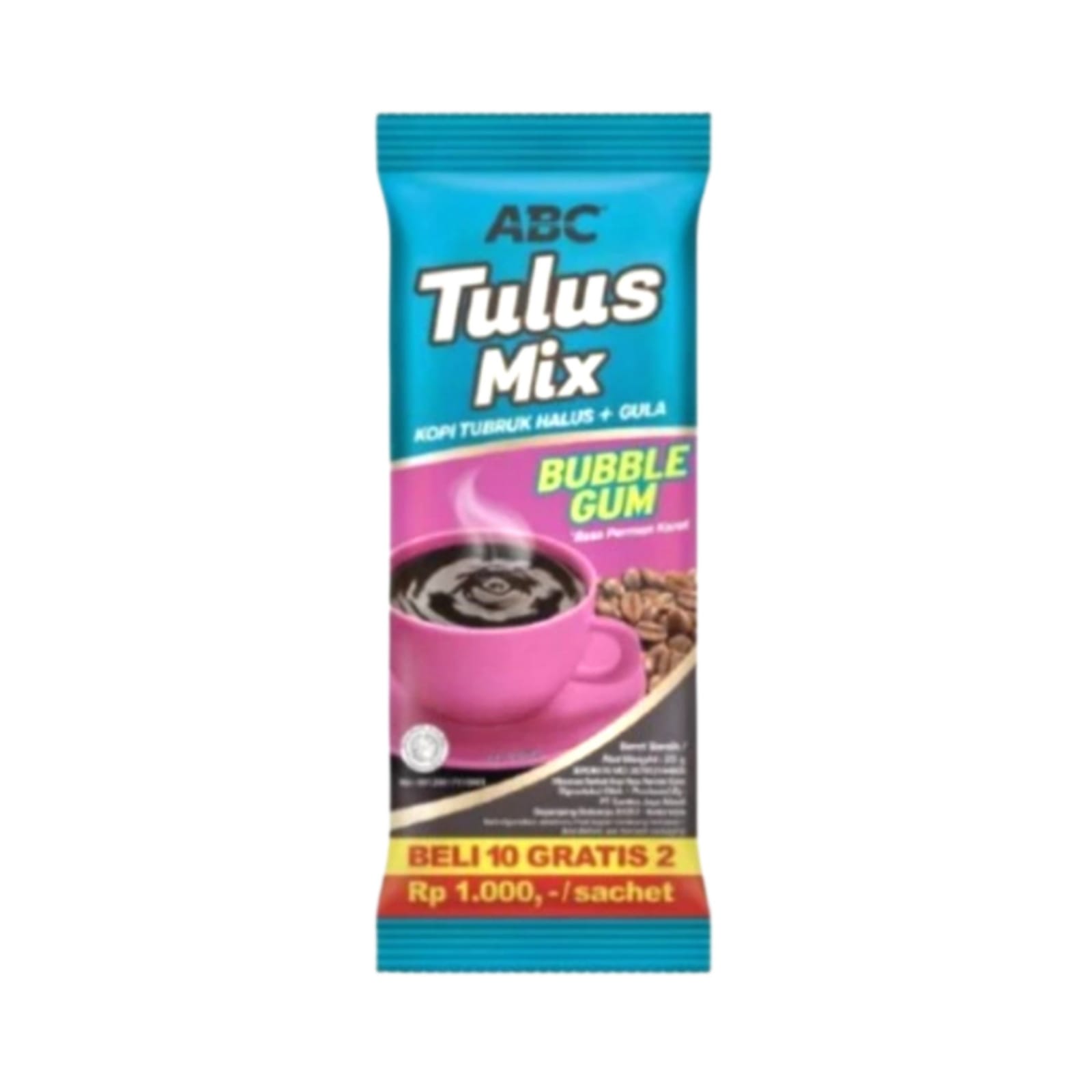 kopi Tulus Mix BUBBLE GUM Rasa Peremen Karet 1 Renceng Isi (12 Sachet ...