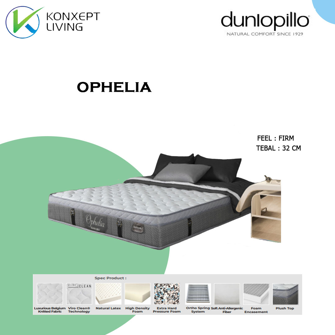Dunlopillo Springbed Ophelia ISpring Series ukuran 120x200 - Hanya ...