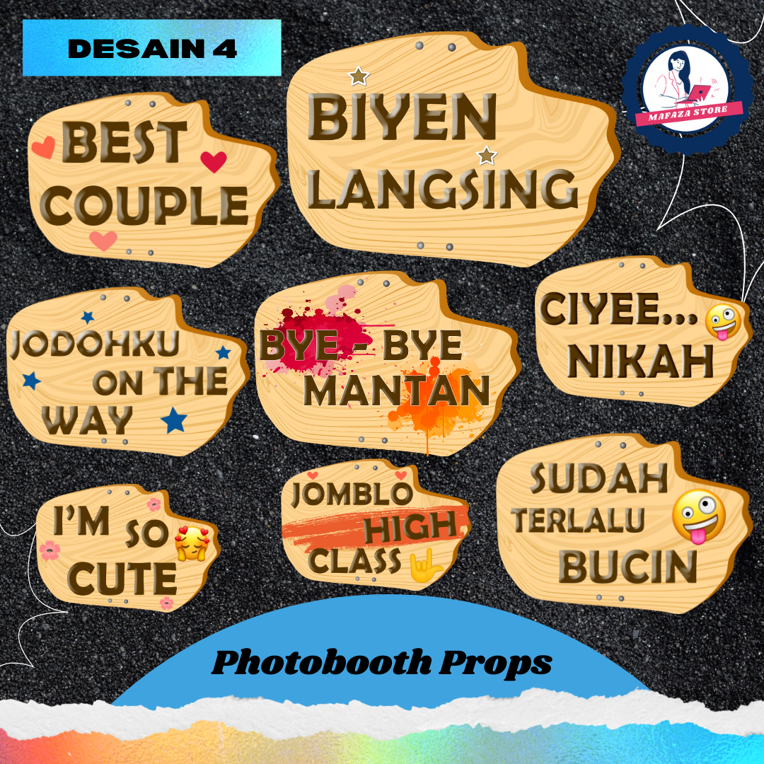 Property Photobooth / photobooth set / Tulisan untuk foto / props foto ...