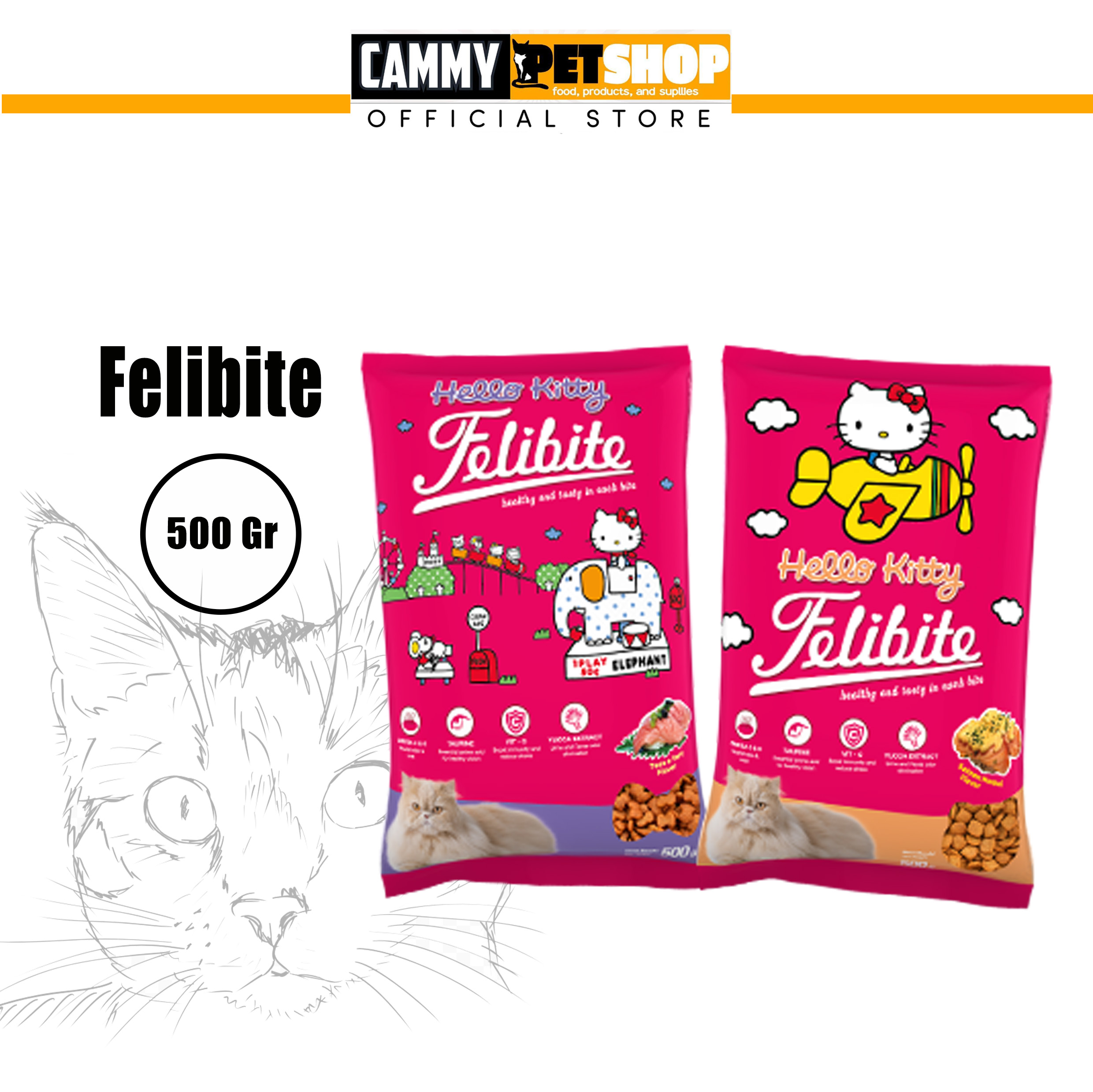 FELIBITE 500 GR FRESHPACK - MAKANAN KUCING FELIBITE BENTUK IKAN ...
