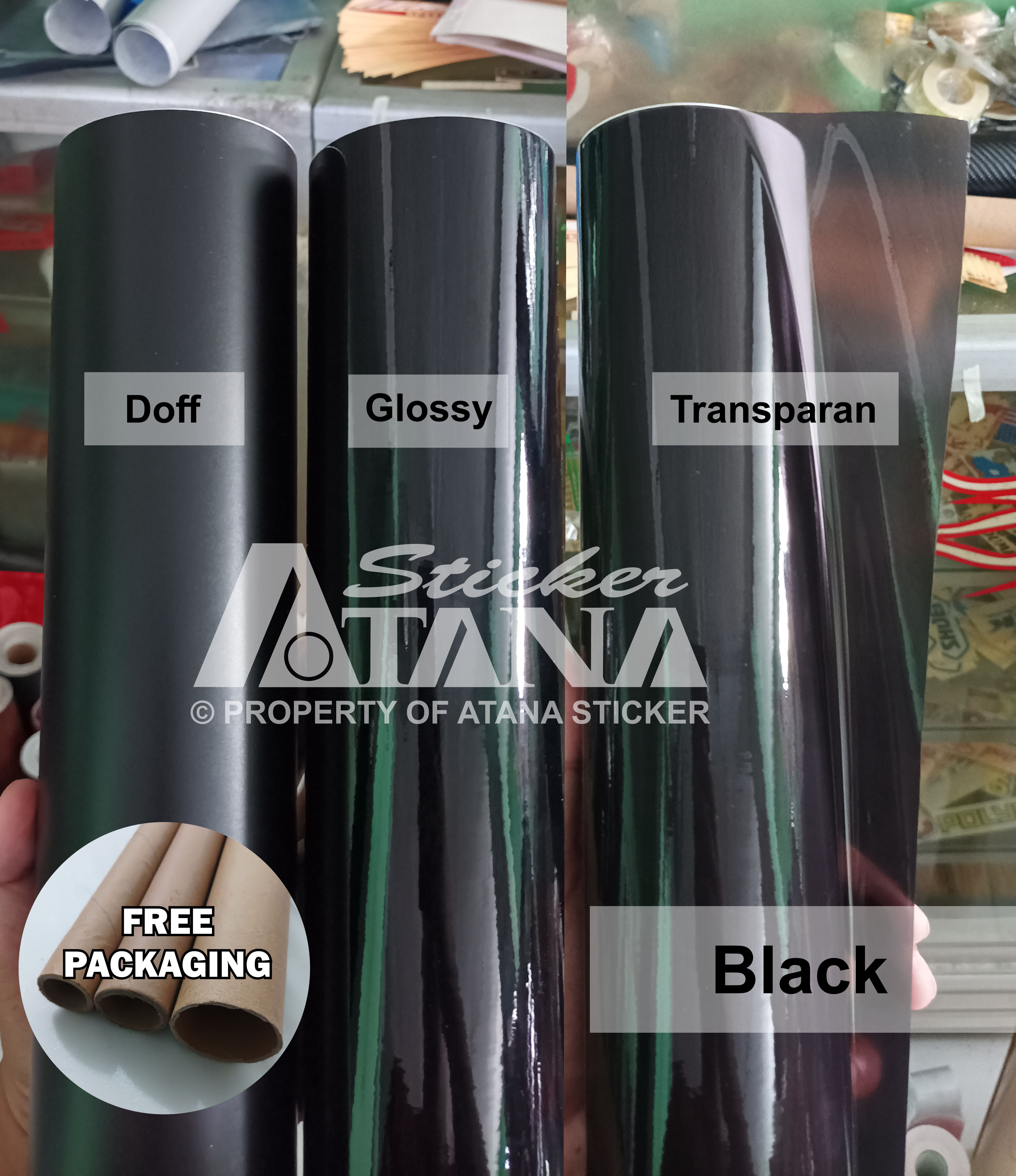 Skotlet Hitam Glossy Doff Transparan Stiker Anti Gores Decal Body Motor ...