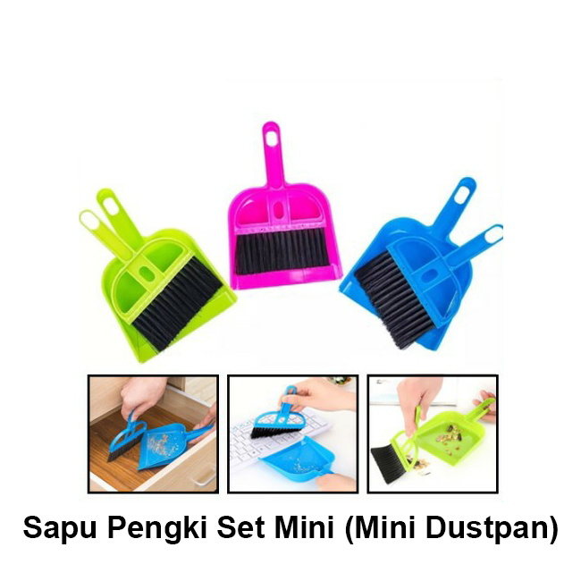 Sapu Pengki Set / Sapu dan Pengki Mini Set / Mini Dustpan / 1 Set Sapu ...