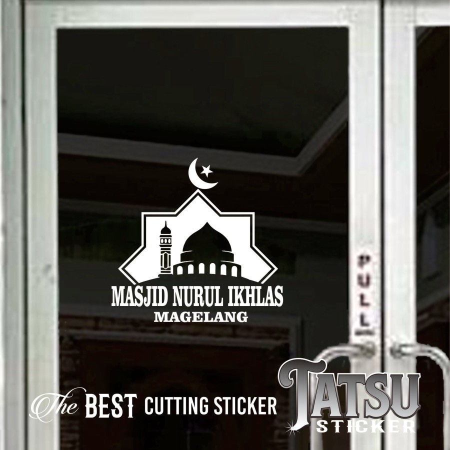 CUTTING STICKER STIKER MASJID MUSHOLLA CUSTOM NAMA DAN ALAMAT MASJID ...