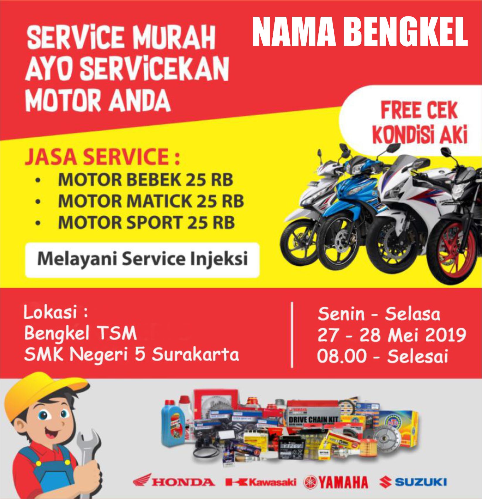 spanduk bengkel / banner bengkel / bengkel motor / bengkel mobil ...