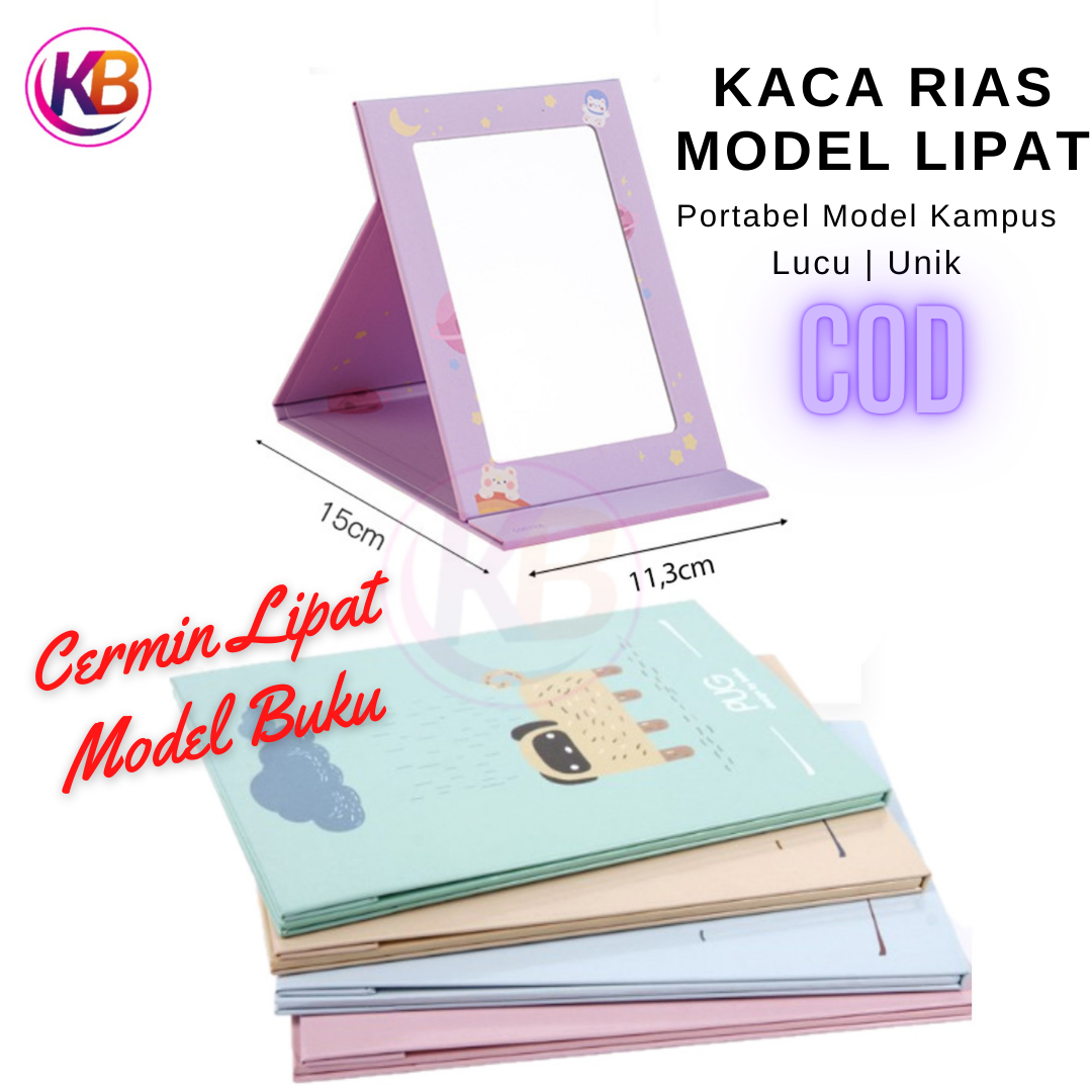 Cermin Rias BESAR - Kaca Cermin Model Buku Kampus Korea - Kaca Rias ...