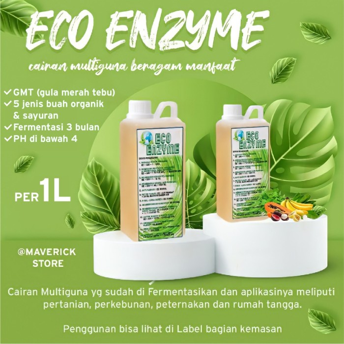 1 LITER ECO ENZYME PUPUK CAIR, ENZYM 100% ORGANIK MURNI SERBAGUNA ...