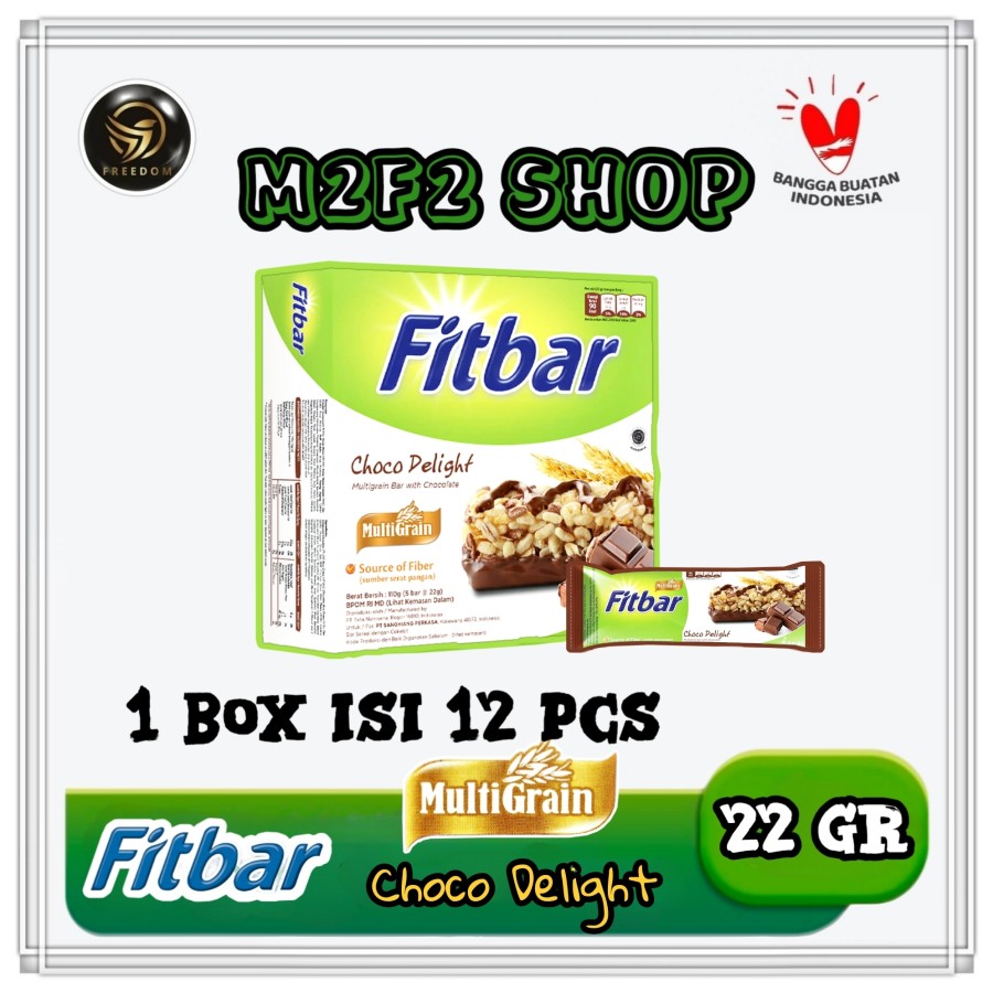 Fitbar Multigrain Bar With Chocolate | Choco Delight - 20 gr (Kemasan ...