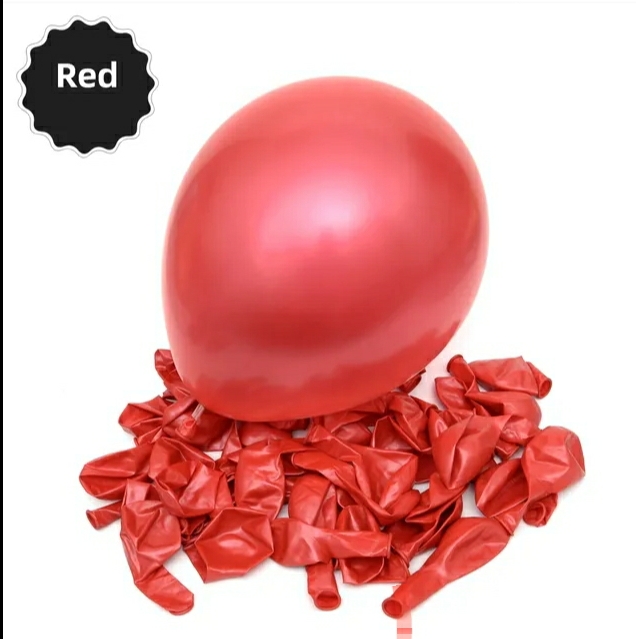 ISI 100 PCS Balon Latex Metalik 1 PACK / Balon Per Pack / Balon Karet ...