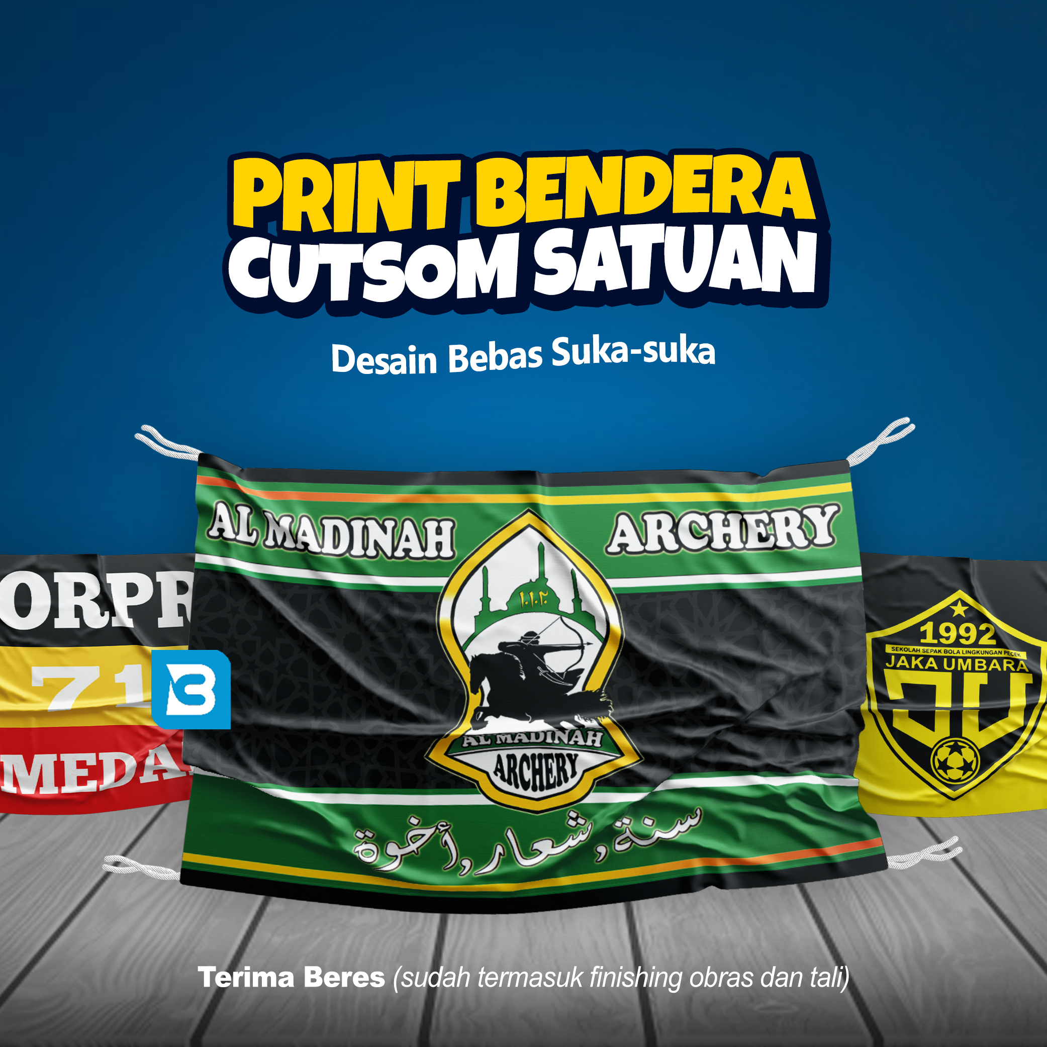 Print Bendera Custom Cetak Satuan Murah | Lazada Indonesia