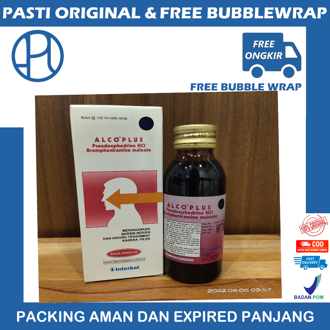 ALCO PLUS 100ML ALCOPLUS SIRUP OBAT BATUK BERDAHAK PILEK FLU | Lazada ...
