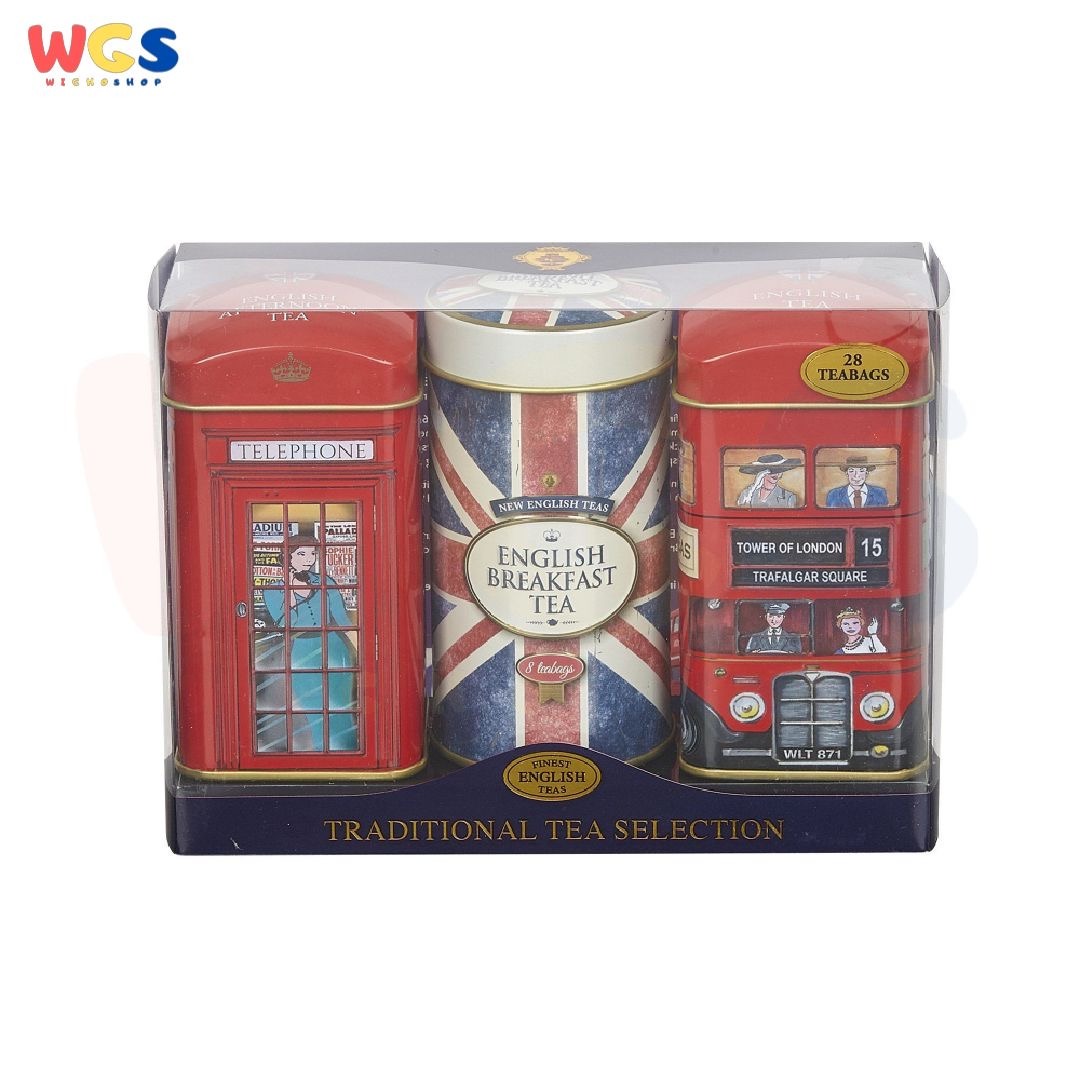 New English Teas Heritage Tea Selection Triple Tea Tins 28 Tea Bag 56g ...