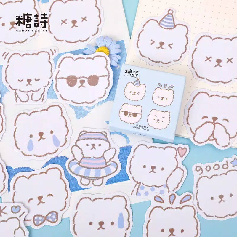 STICKER AESTHETIC BERUANG / STIKER LUCU MURAH BERUANG / STICKER TUMBLR ...