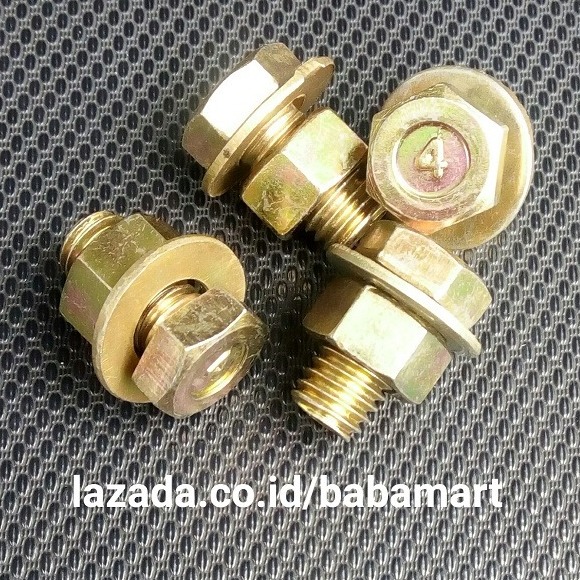 BAUT MUR KUNING RING BMK M8 X 15 ISI 4 PCS | Lazada Indonesia