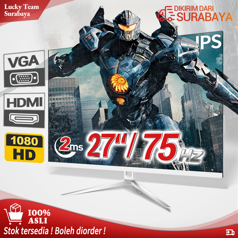 27‘’ Inch Gaming Monitor / Layar lurus - 1080p FHD HDMI VGA 75Hz 2ms ...