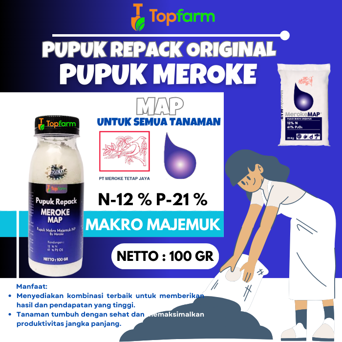 Pupuk Meroke Map 1 Kg / Pupuk Meroke Map 500 Gram / Pupuk Daun Meroke ...