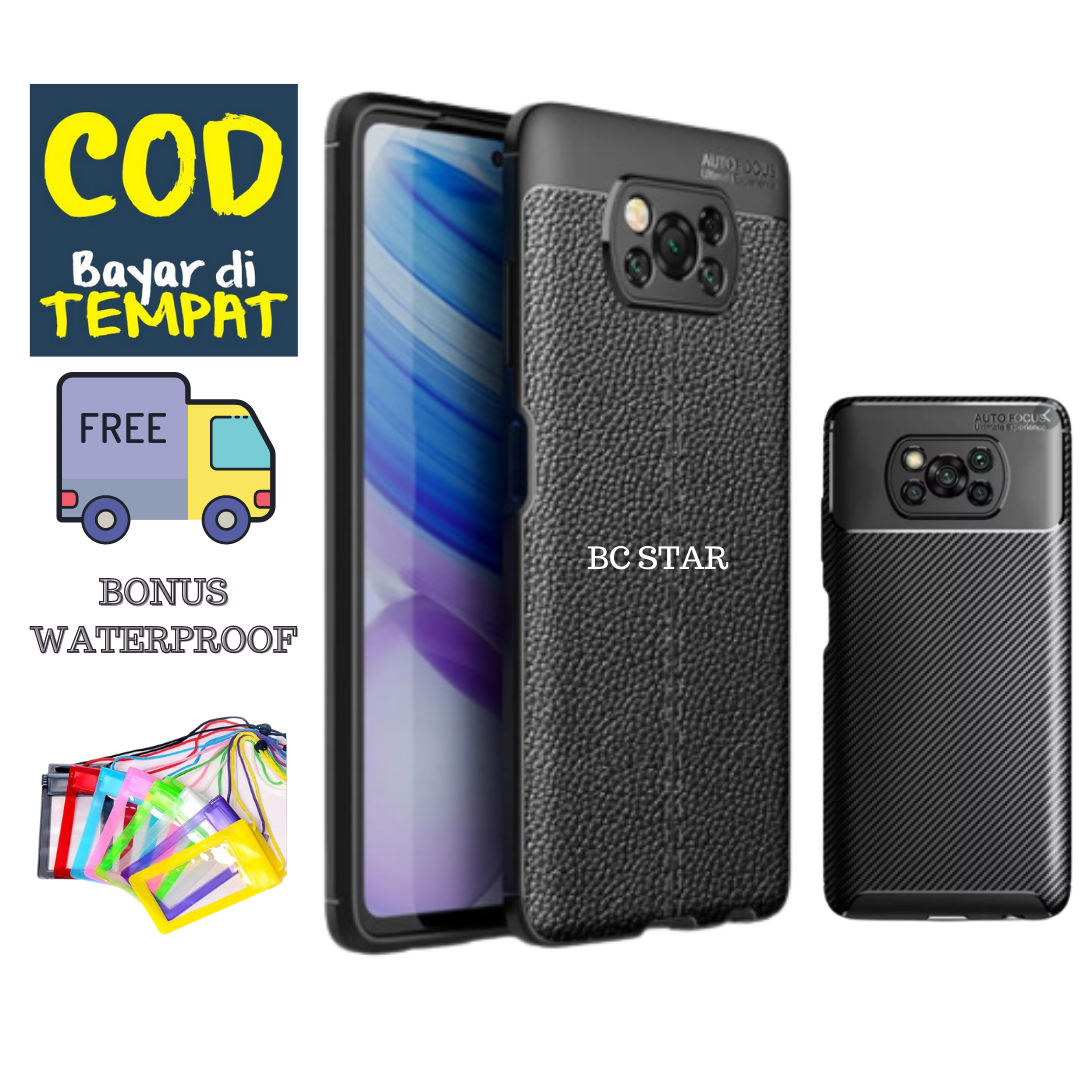 ( FREE WATERPROOF ) Case Auto Focus Xiaomi Poco X3 - Case Black Matte ...