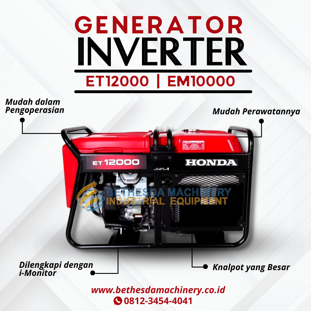 Genset Honda 8 KVA Portable generator bensin 220V EM10000 | Lazada ...