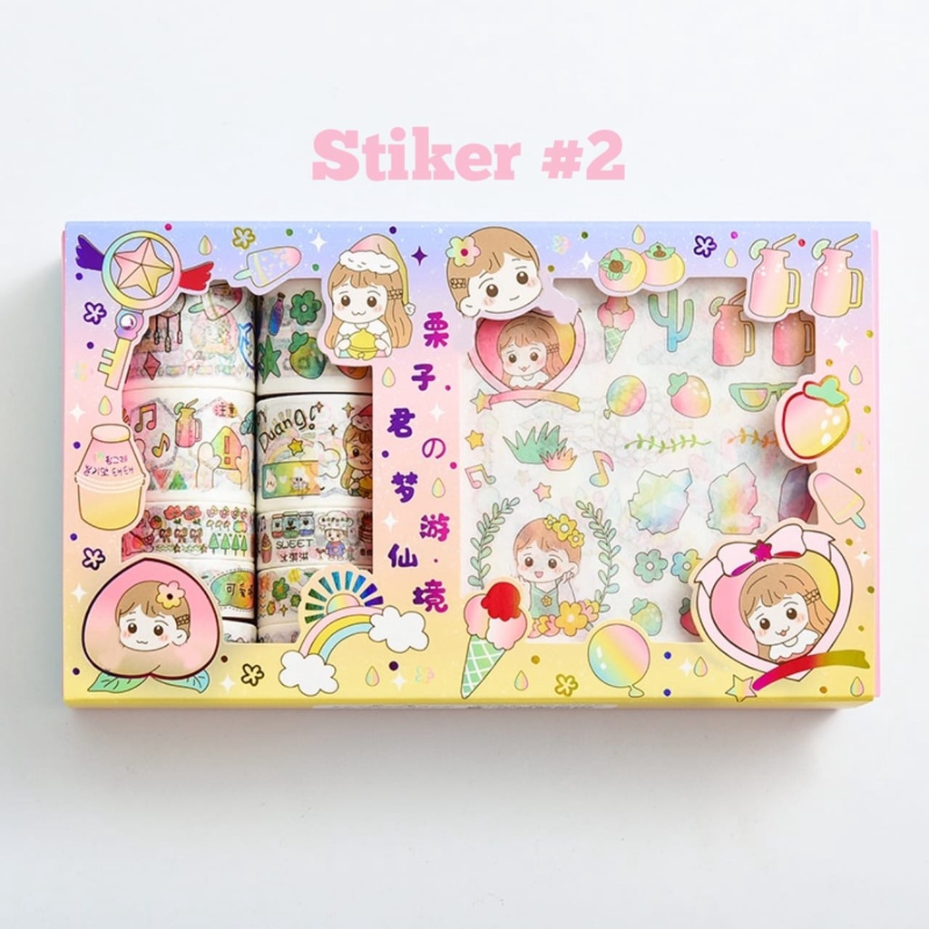 Stiker Sanrio Roll Momo Washi Tape Lucu Melody Kuromi Cinamonroll ...