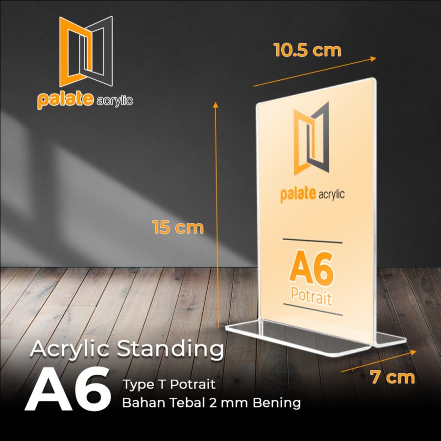 acrylic QR Code / akrilik tent card a6 / no meja / menu / akrylik Tanda ...