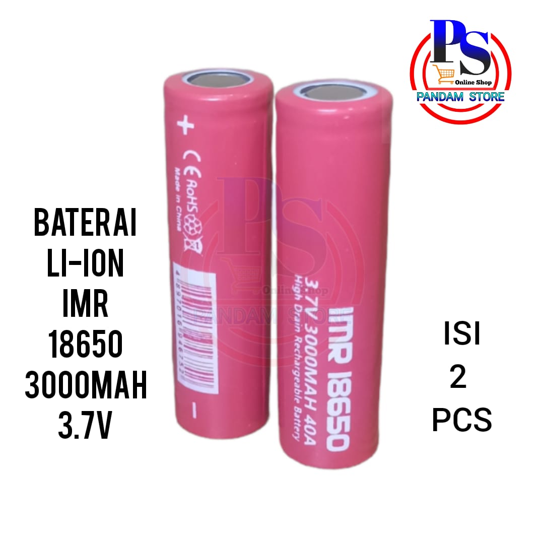 Batre/Baterai 18650 Rechargeable IMR 3000mAh 3.7Volt Harga 2 Buah ...