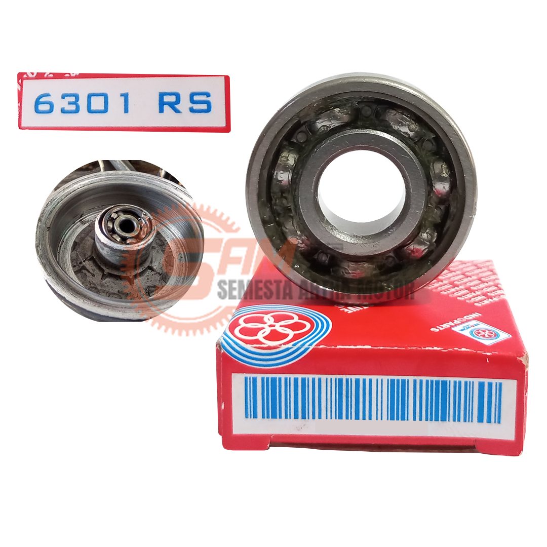 Indopart Bearing 6301 RS Laher Ball Roda Depan Belakang Motor Honda ...