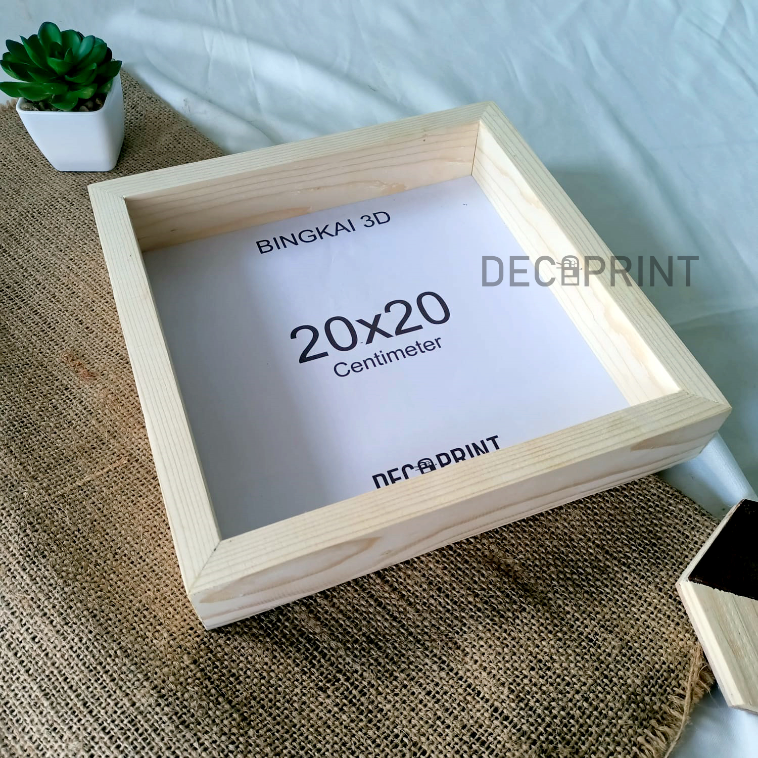 Bingkai 3D Kayu Akrilik 20x20 cm Bingkai Kayu Untuk Mahar Bingkai 3D ...