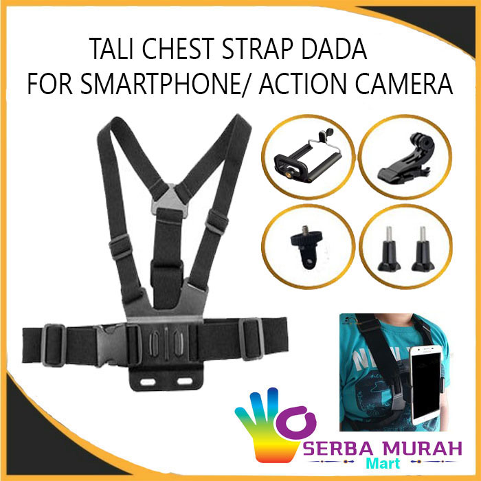 Tali Chest Strap Dada Paket Vlog For Smartphone & Action Cam Strap Dada ...