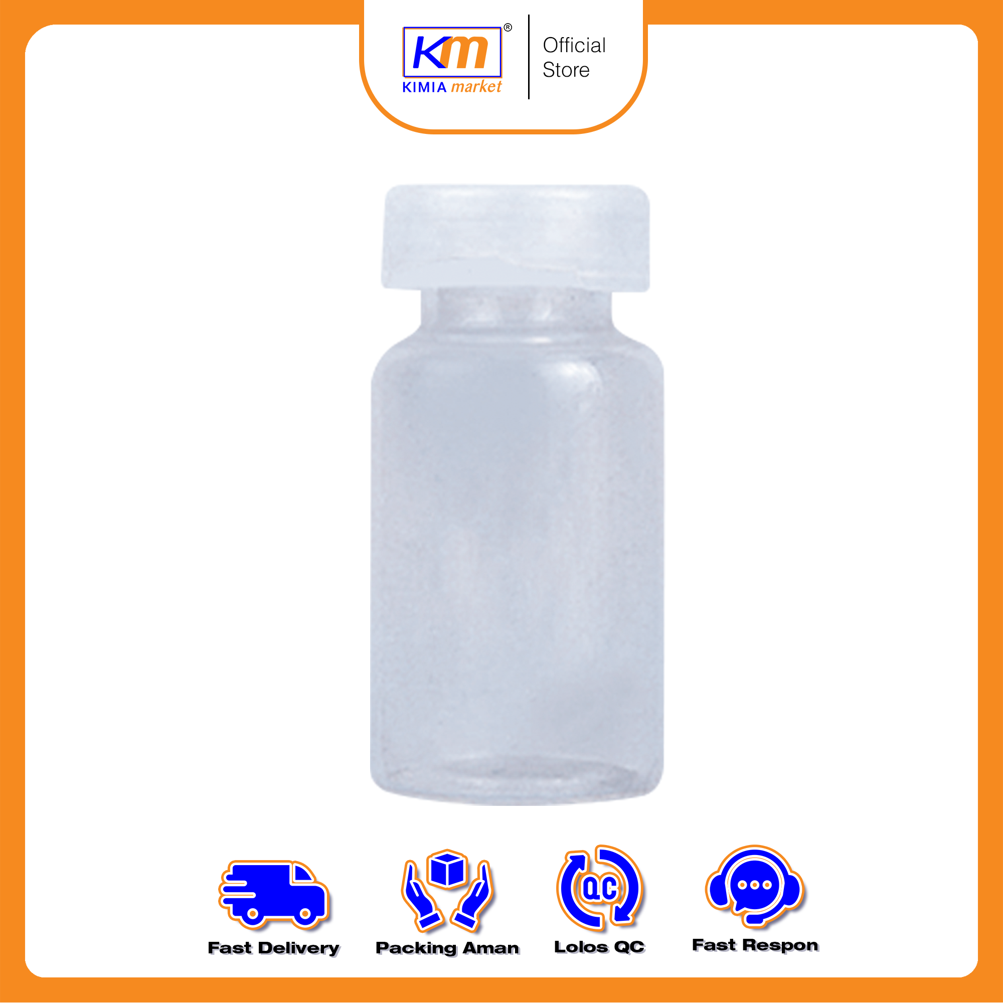 Botol Bening Kaca tutup plastik 15ml Botol kaca 15ml (KC 14) | Lazada ...