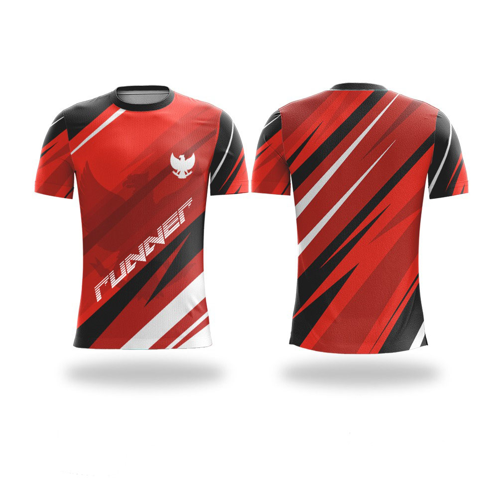 Kaos Baju Jersey Lari Running Runner Run Go For Fun Gym Fitnes Dry Fit ...