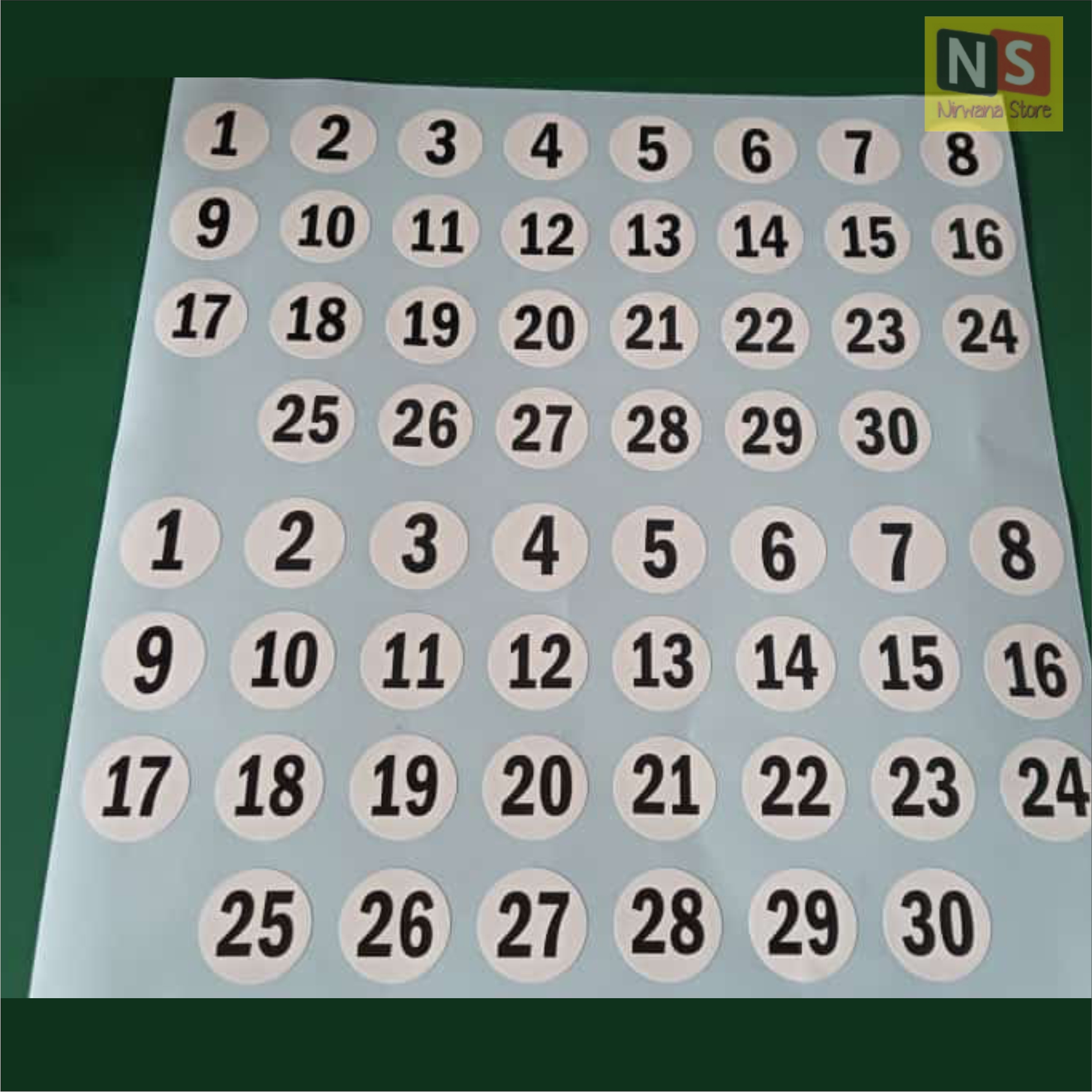 Stiker & Label - Cutting Stiker Angka Bulat - Ukuran 2 cm- 4 cm bahan ...