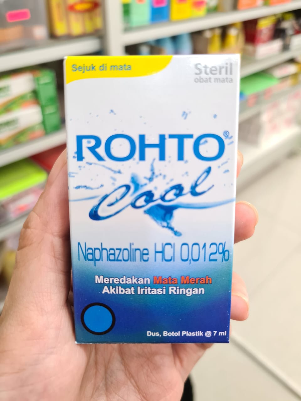 OBAT TETES MATA ROHTO COOL 7ML MEREDAKAN MATA MERAH ATAU IRITASI RINGAN ...