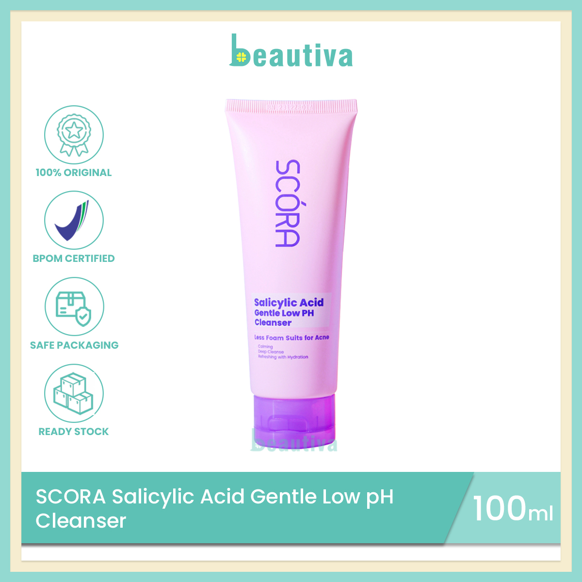 SCORA 1% Salicylic Acid Gentle Low pH Cleanser | Lazada Indonesia