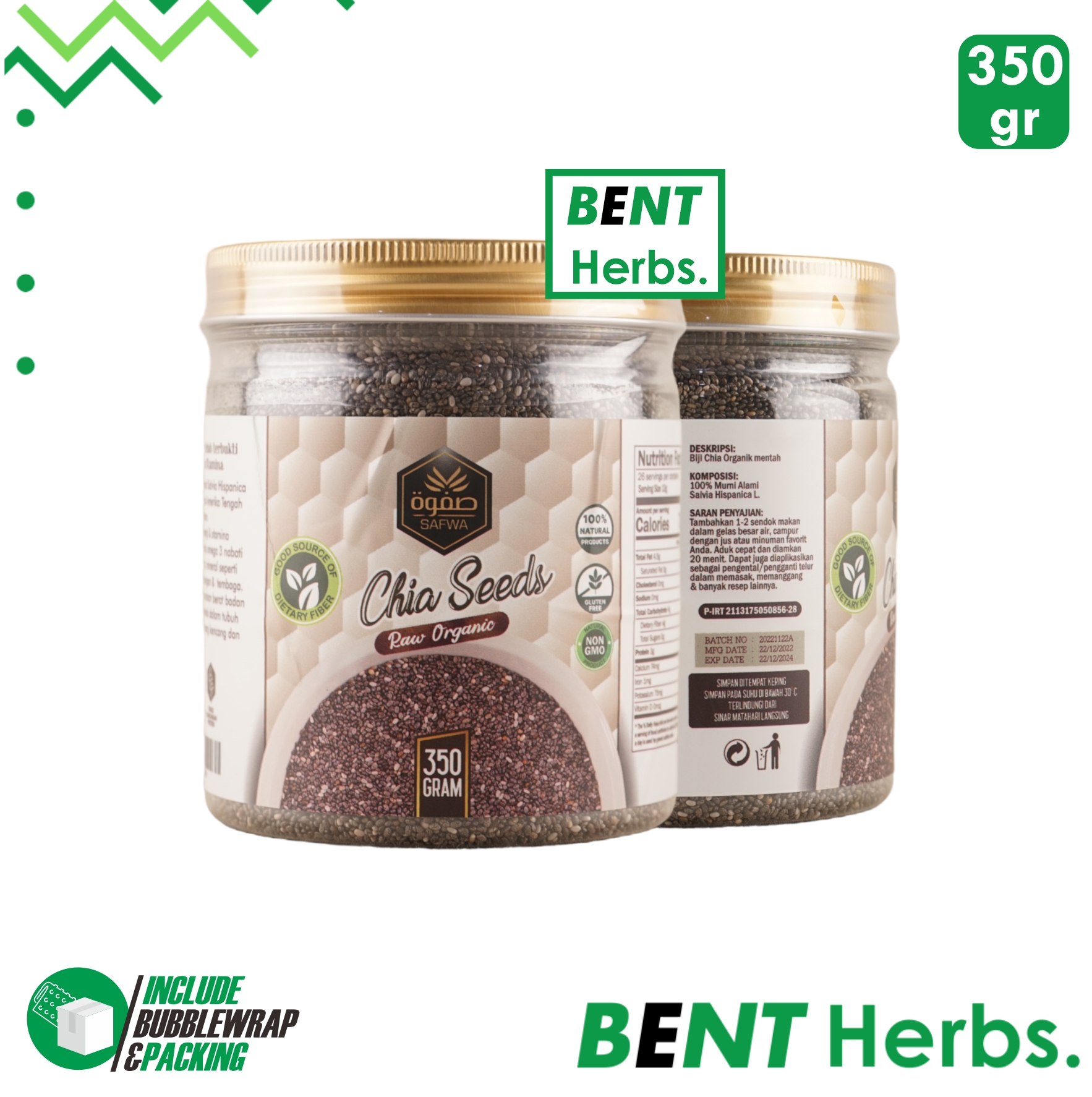 Safwa Chia Seed Raw Organic Premium 350 g Seeds Natural | Lazada Indonesia