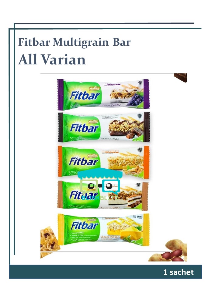 Fitbar Cemilan Diet 22gr Multigrain Bar Choco Tiramisu Nuts Fruits ...