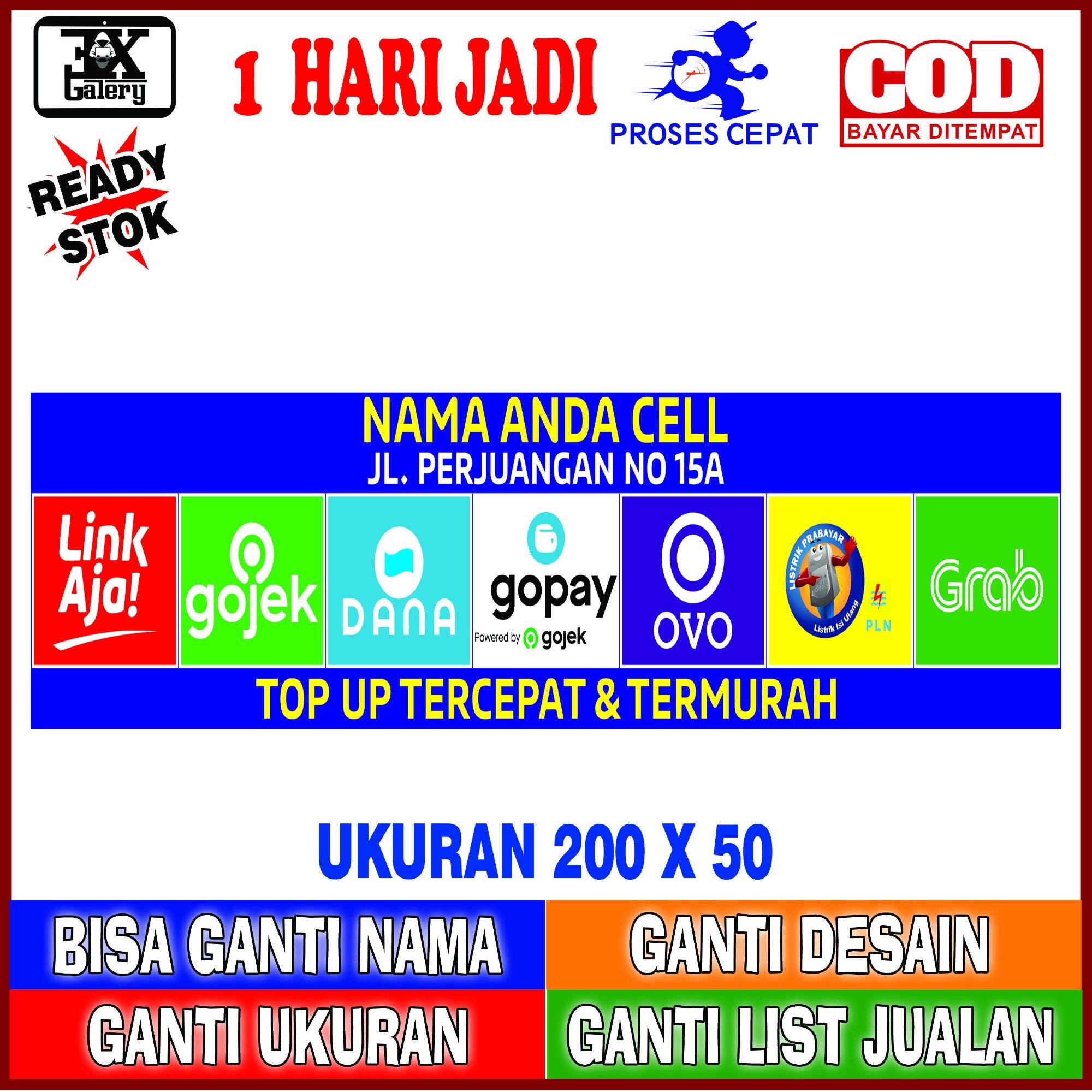 SPANDUK TOP UP E WALLET, BANNER TOP UP E WALLET, SPANDUK KONTER, BANNER ...