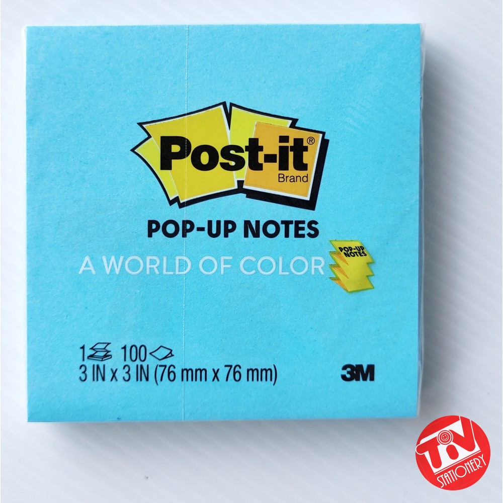 Post-it 3M Pop-Up Sticky Notes R330 3x3" Neon (Refill Note Dispenser ...