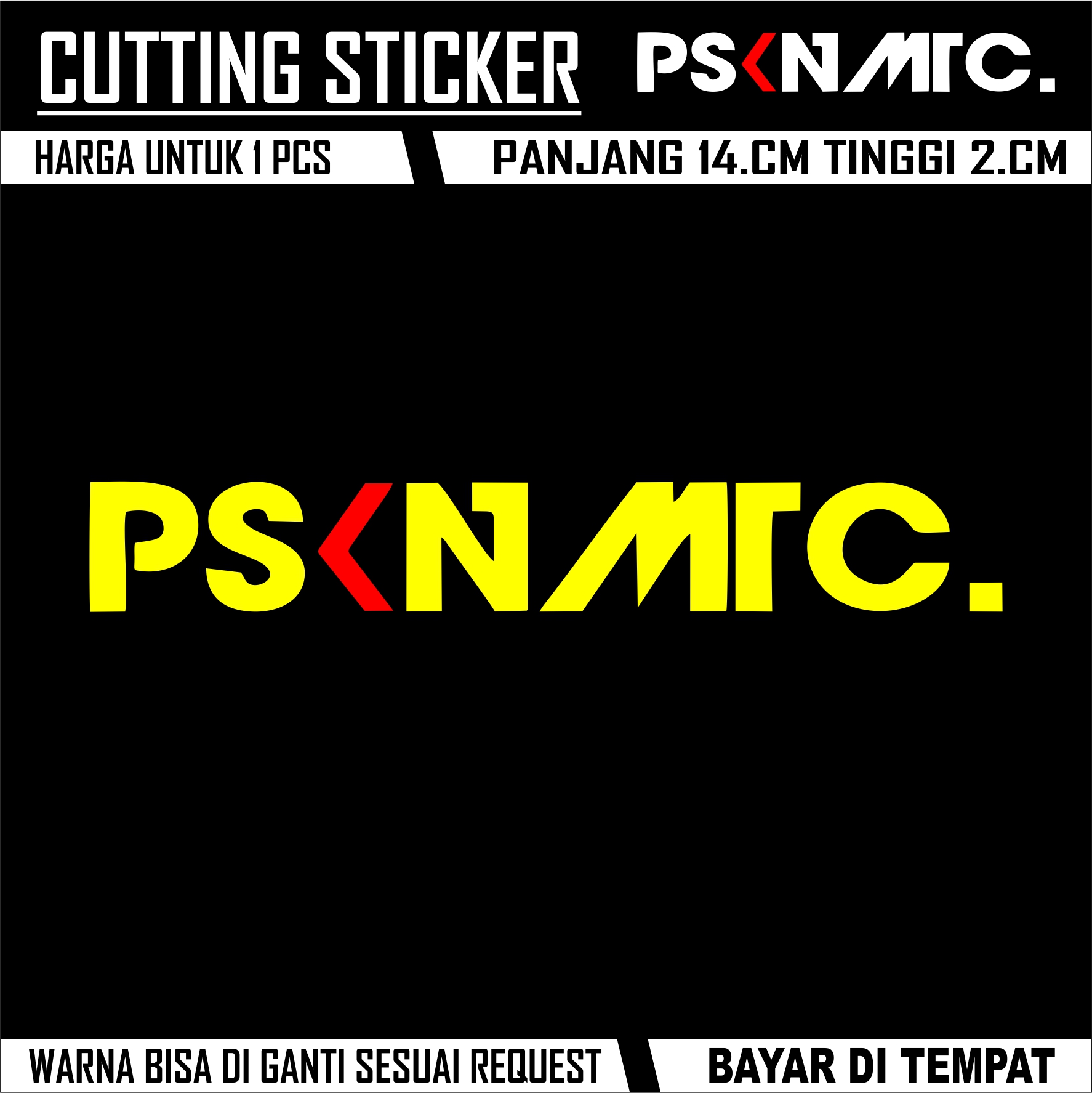 Cutting Sticker PSKNMTC Stiker PSKN MTC Pasukan Matic A110 | Lazada ...