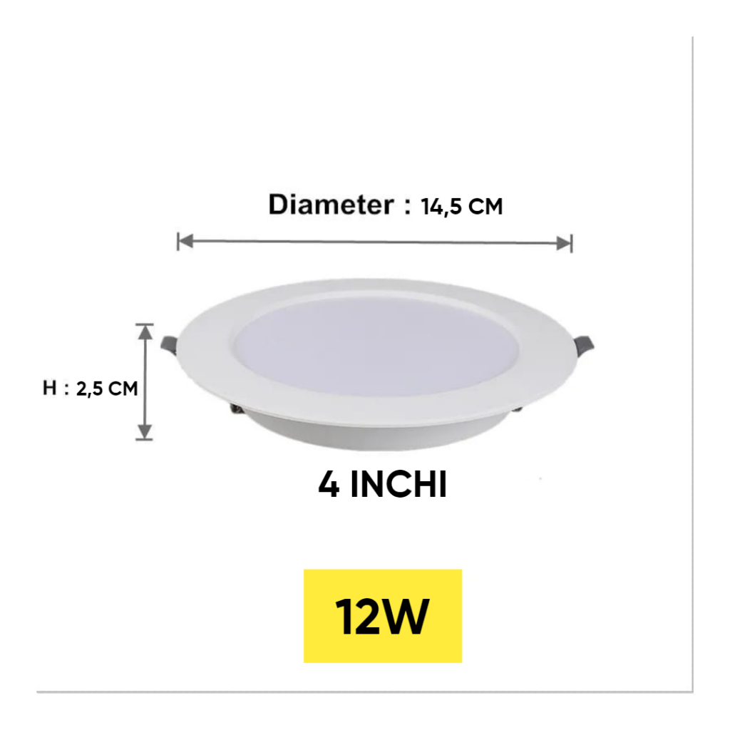 LAMPU DOWNLIGHT LED PANEL 6W 9W 12W 18W // LAMPU PLAFON LED // LAMPU ...