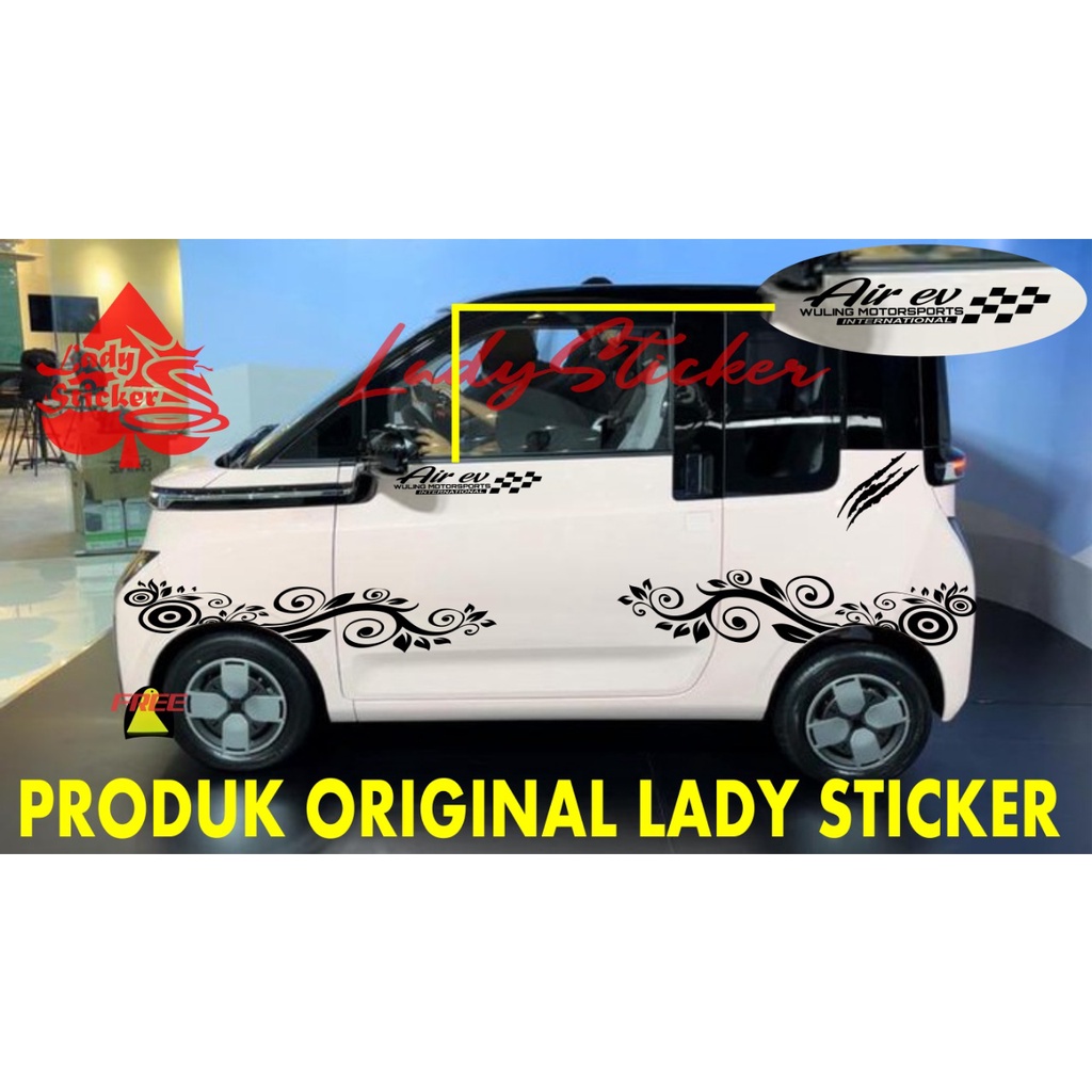 STICKER STIKER MOBIL AIR EV CUTTING STICKER MOBIL WULING AIR EV TERBARU ...
