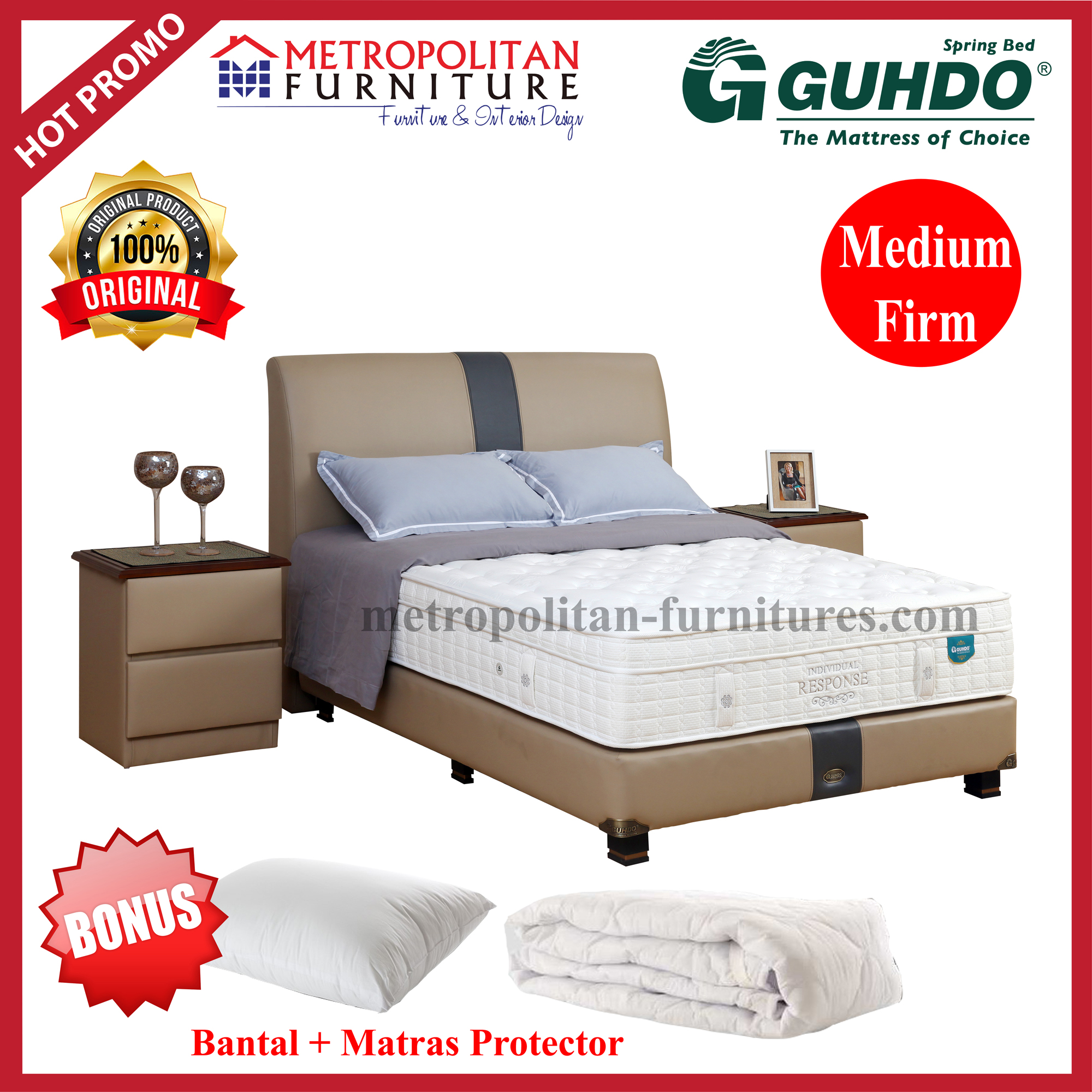 Kasur Springbed Guhdo Individual Response Full Set Lazada Indonesia