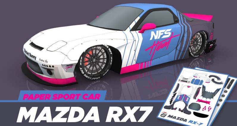 DIY Papercraft Lembar Kertas Pola Mazda RX 7 | Lazada Indonesia