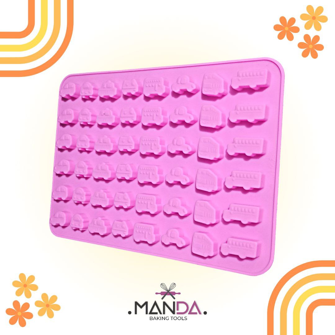 Silikon fluffy gummy cetakan coklat permen jelly mini unik motif mobil ...