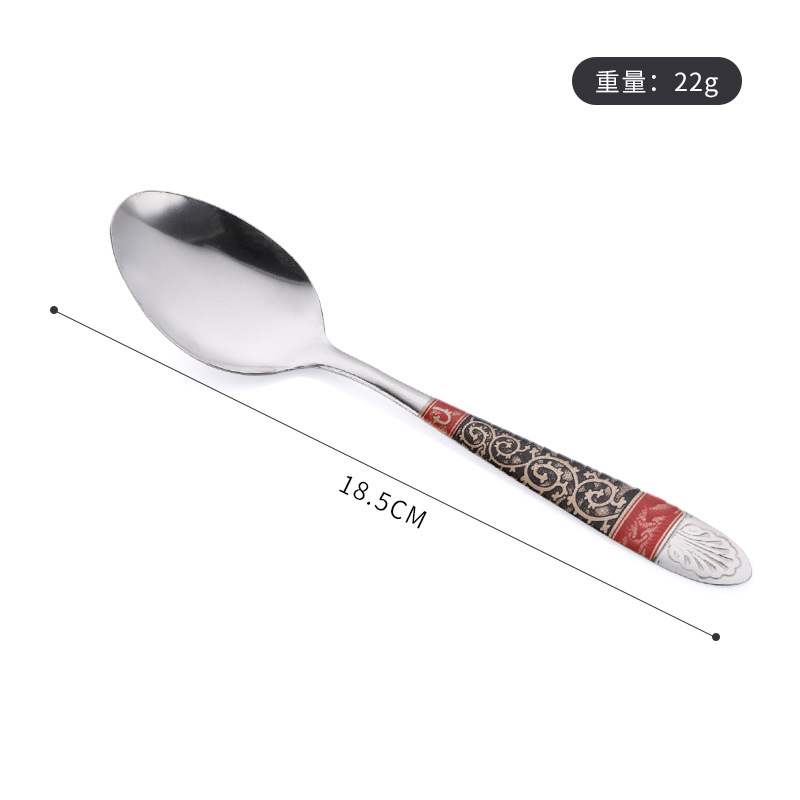 12 Pcs sendok makan dan garpu makan motif batik /sendok batik/garpu ...