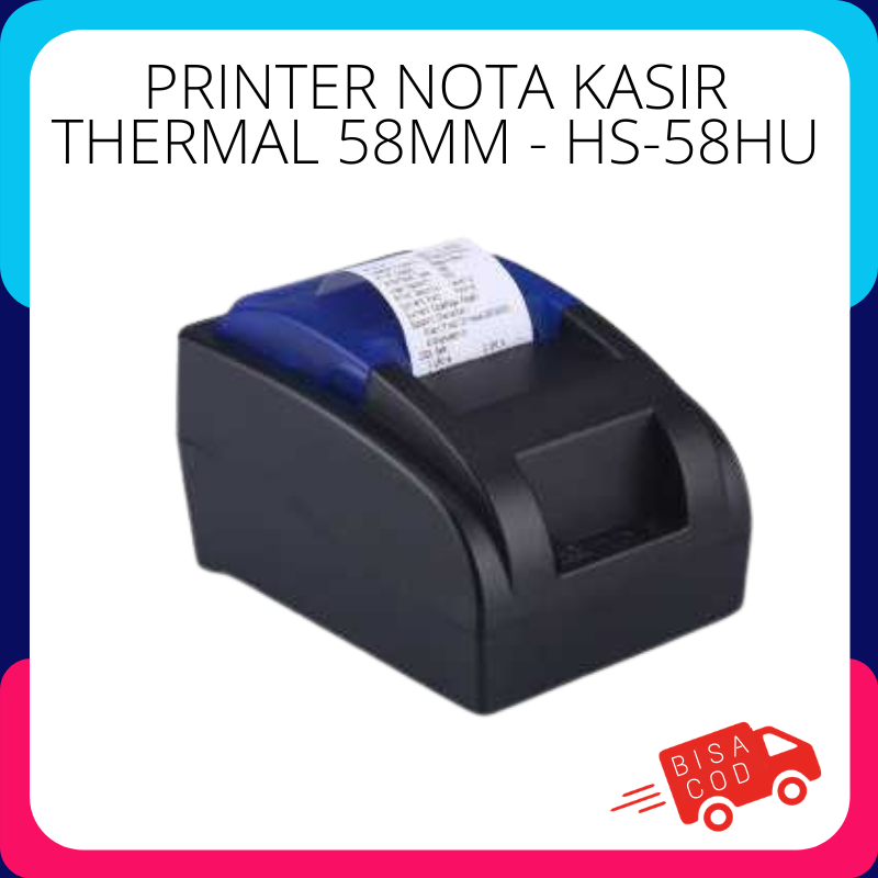 PRINTER NOTA KASIR THERMAL 58MM - HS-58HU / printer mini portable / printer nota kecil / printer ...