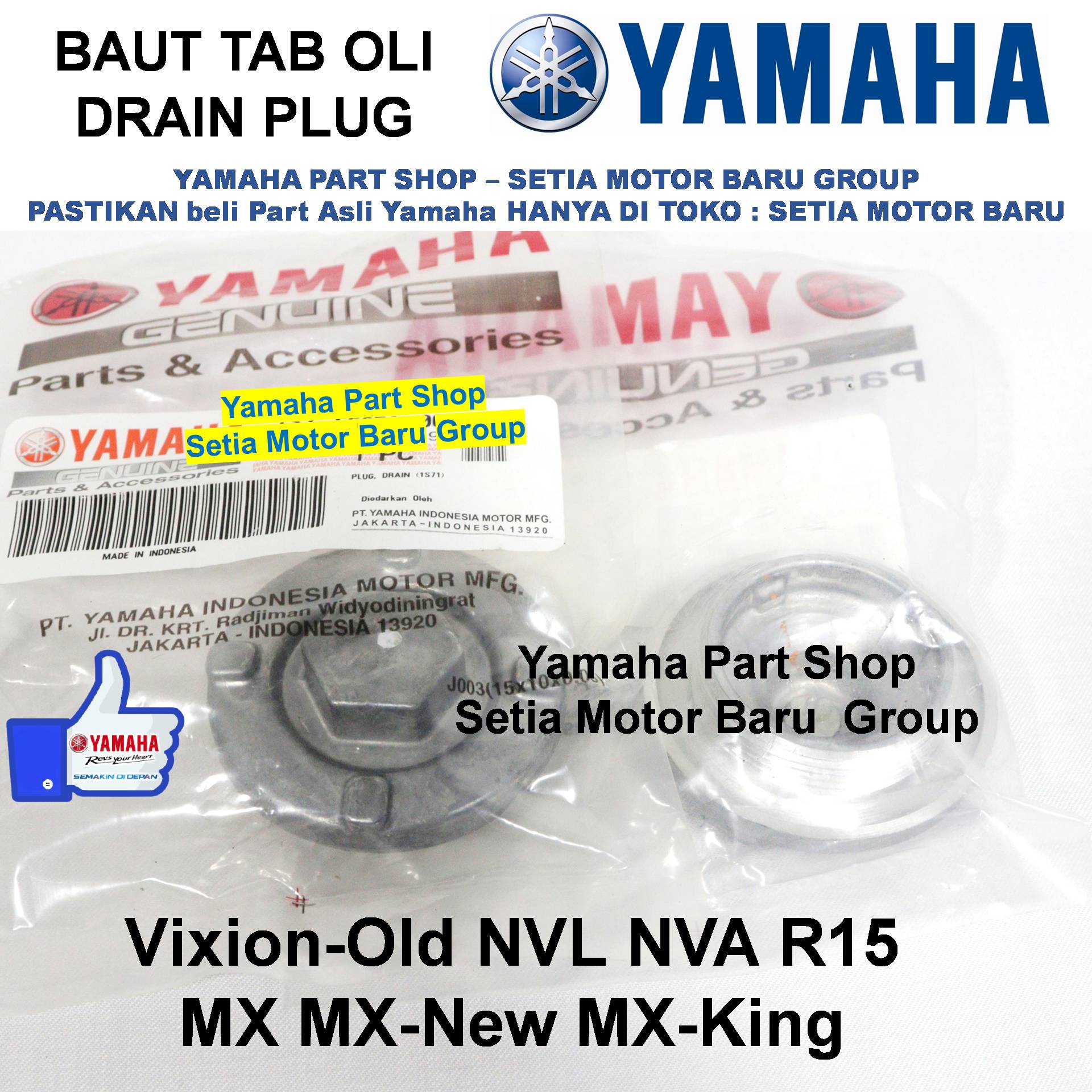 Baut Bolt Tab Oli Bawah Drain Plug Motor Vixion Nvl Nva R15 Mx New Mx ...