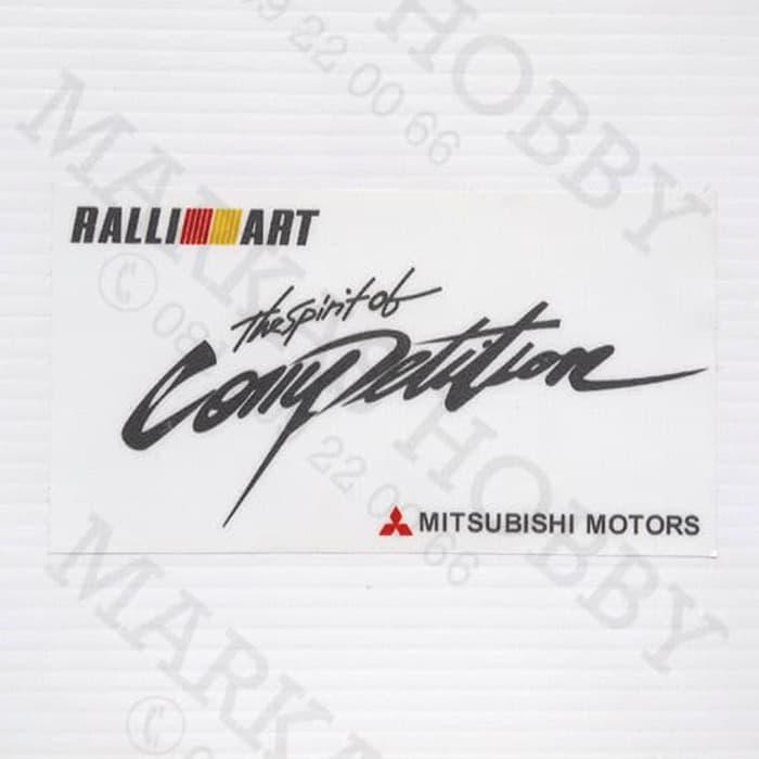 Stiker / Sticker Ralliart Mitsubishi The Spirit of Competition OEM ...