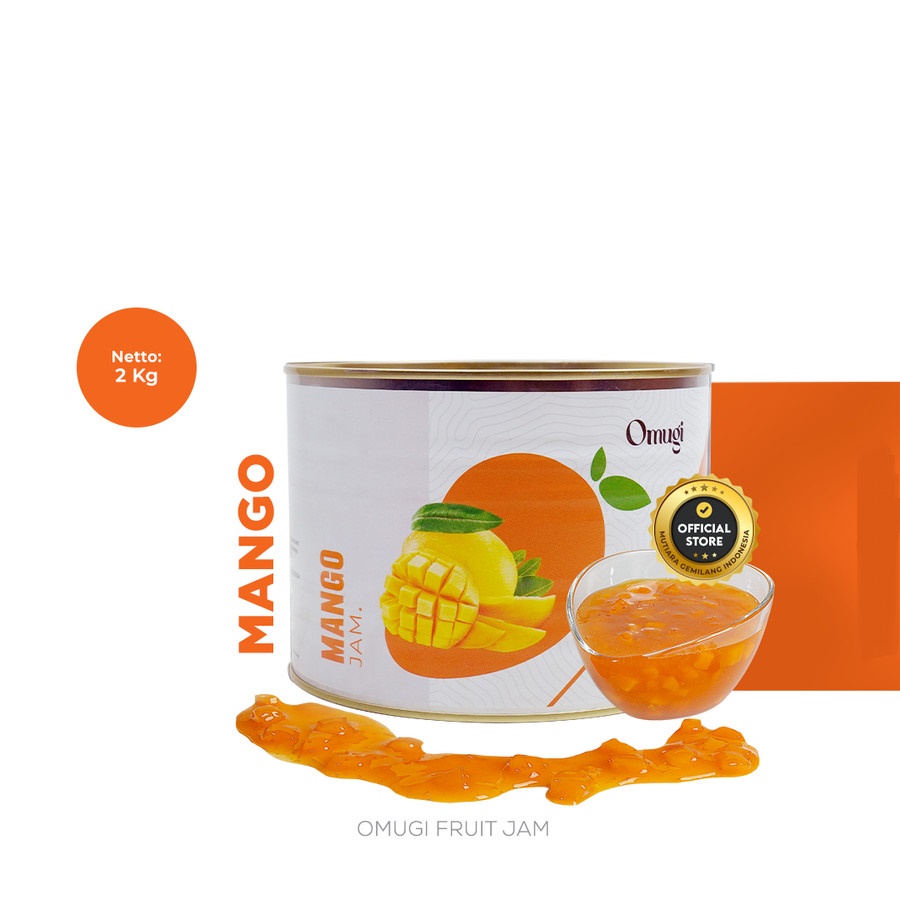 OMUGI Fruit Jam Selai Buah Asli Import 40% Daging Buah Asli 2kg ...