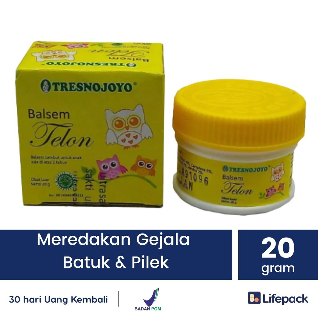 Tresnojoyo Balsam Telon 20 Gram / Balsam Batuk / Flu / Pilek Anak ...